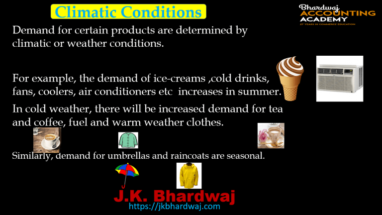 FACTORS AFFECTING DEMAND OR DETERMINANTS OF DEMAND - 11&12